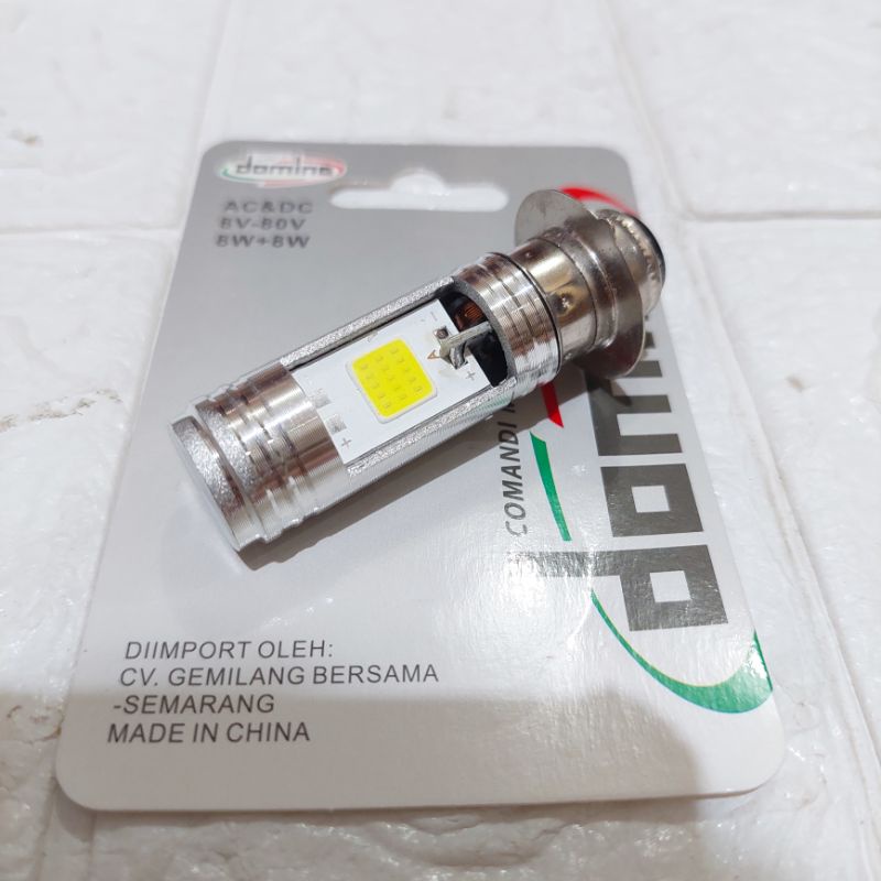 Front LED BULB H6 2 SIDES AC DC LED MAIN MOTORCYCLE UNIVERSAL DUCK MATIC | Shopee Malaysia