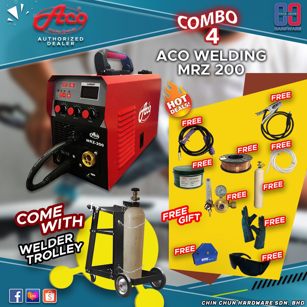 ACO MRZ 200 WELDING MACHINE|TIG WELDING MACHINE|MESIN KIMPALAN ELEKTRIK ...