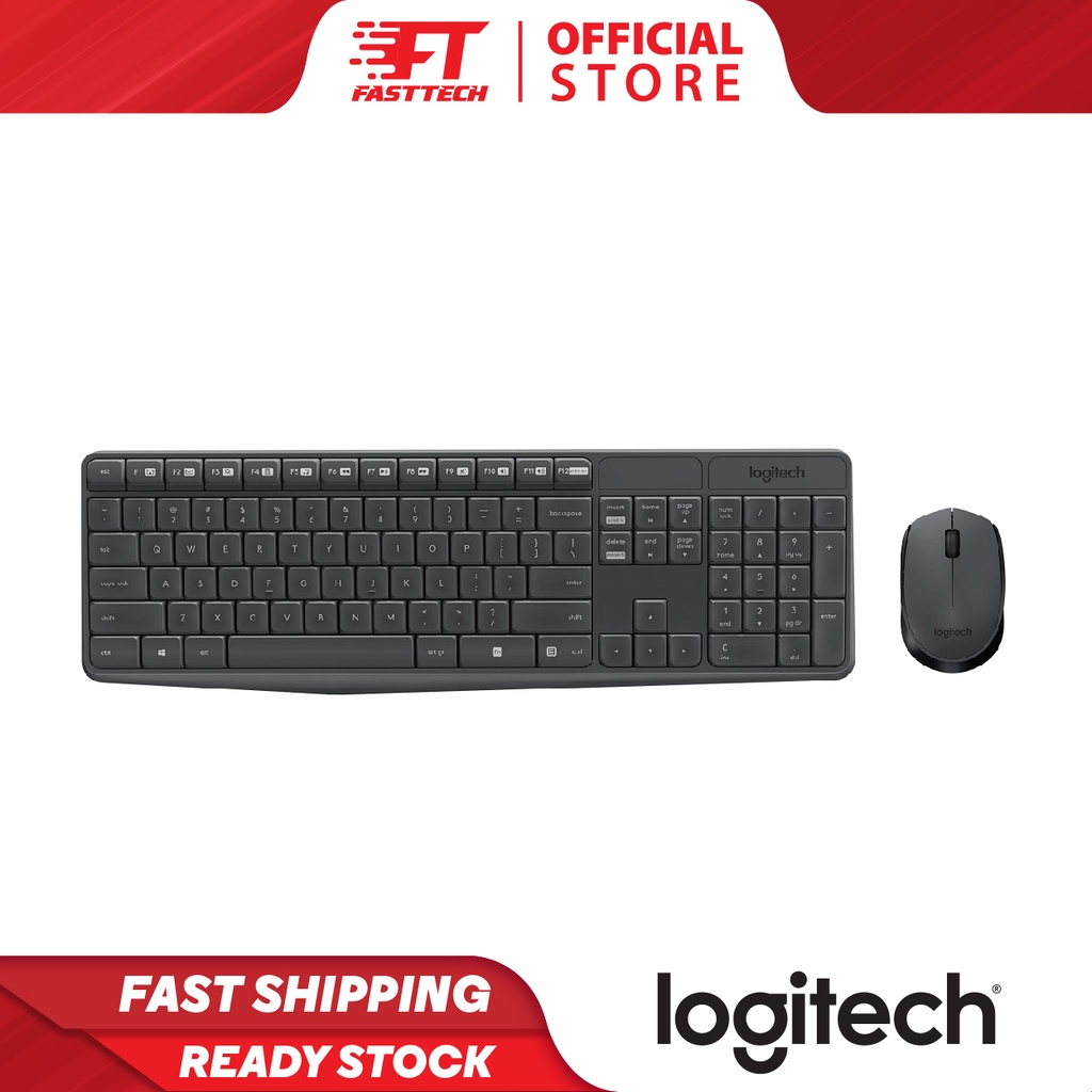 Logitech Mk220 Mk235 Wireless Keyboard And Mouse Combo With 2 4 Ghz Wireless And Compact Design
