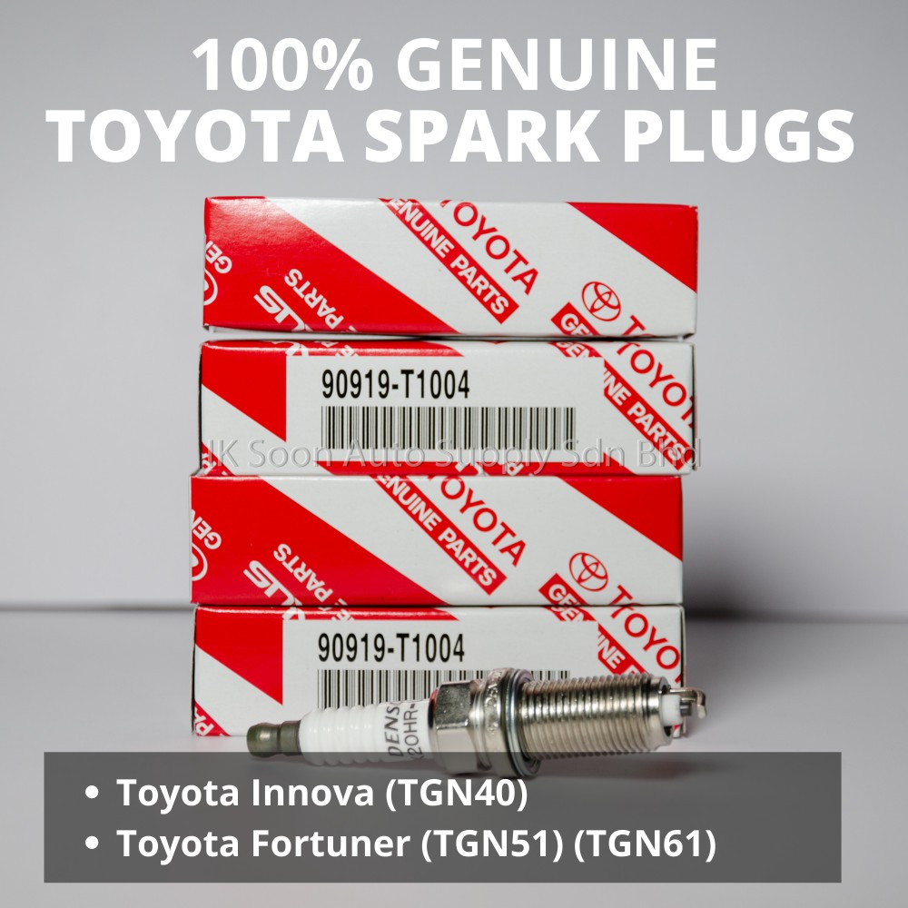 Genuine Toyota Spark Plug Plugs 90919-T1004 for Toyota Innova TGN40 ...