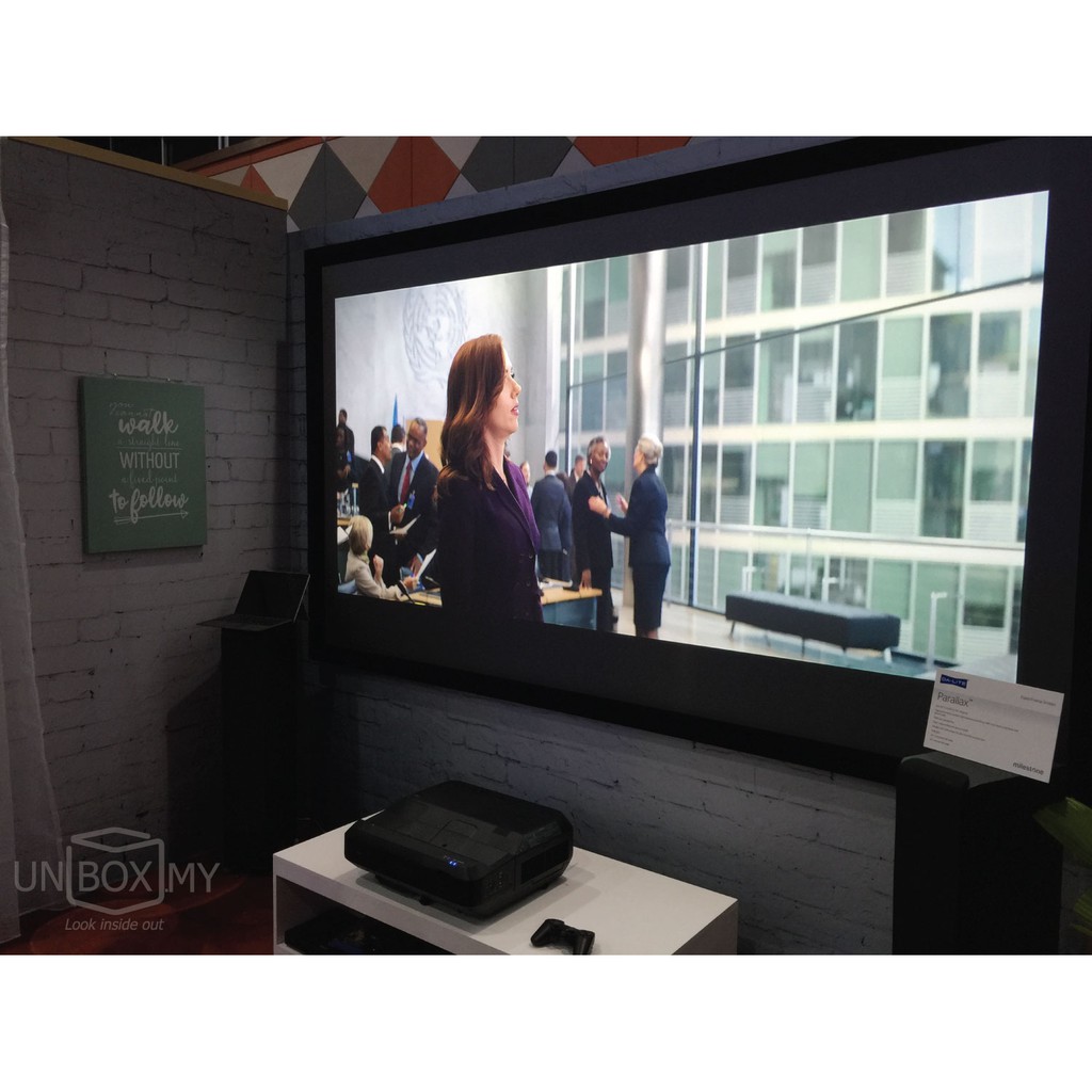 Fixed Frame Screen Projector 92 100 106 inch High Contrast Grey 16:9 ...