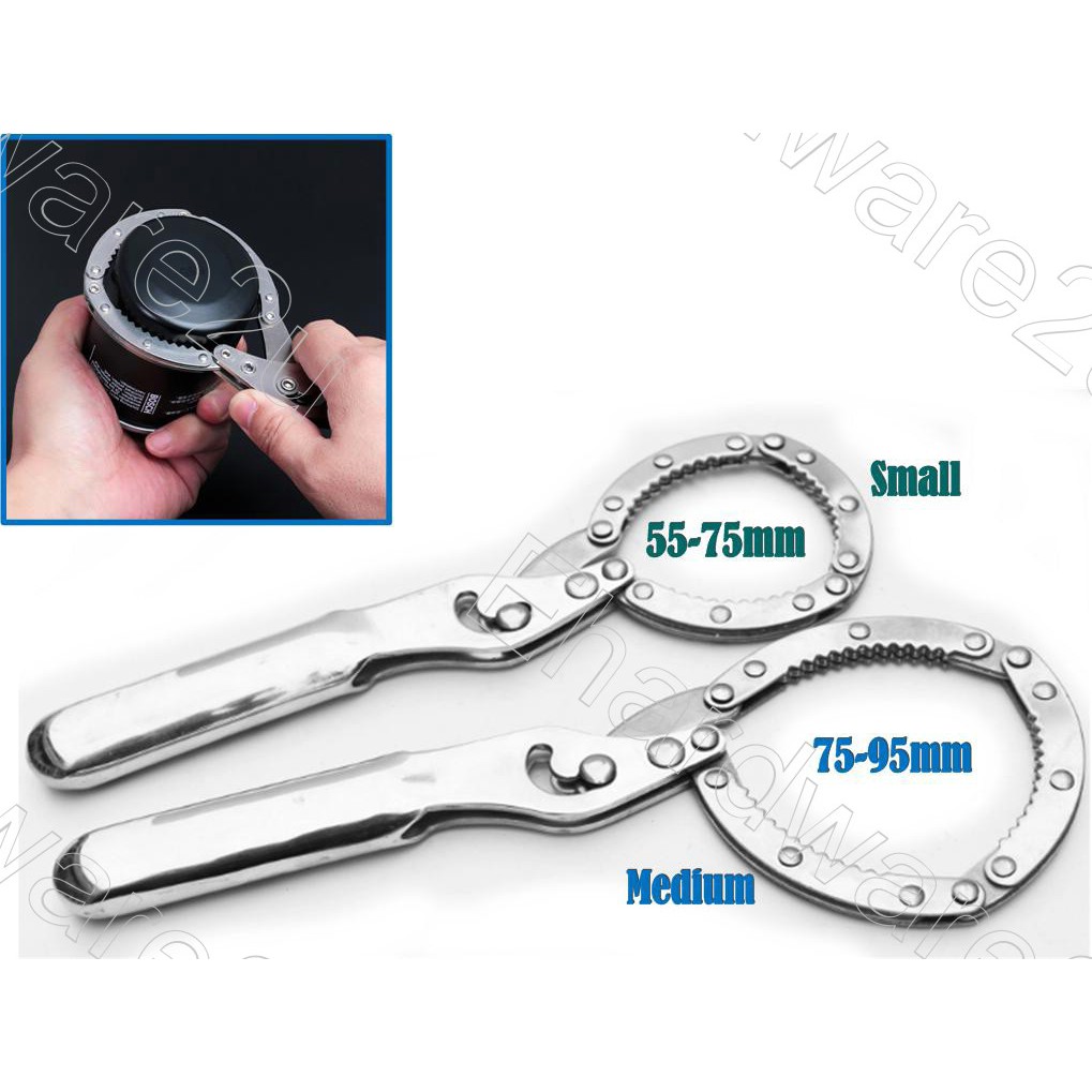 Stainless Steel Handle Clincher Type Oil Filter Wrench (COFW) | Shopee ...