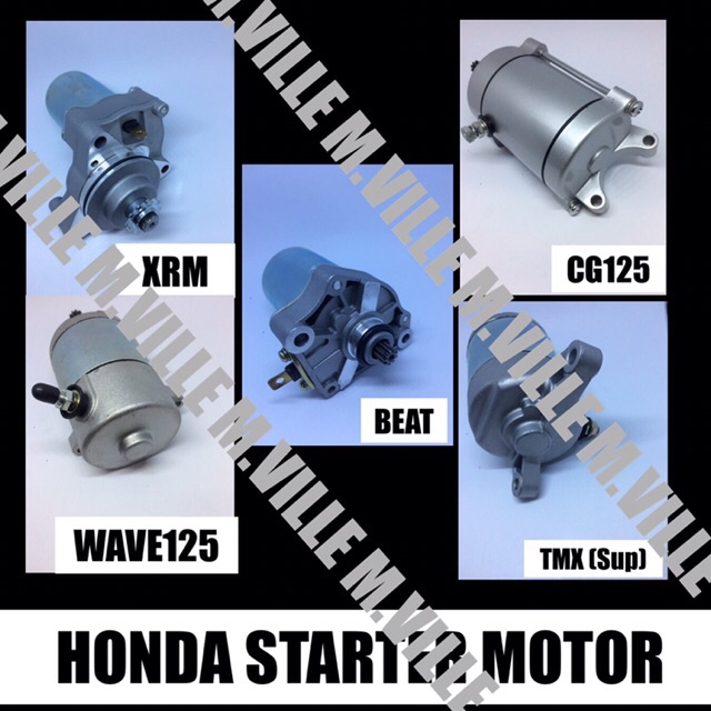 Starter Motor HONDA XRM/Wave 110 , XRM/ WAVE 125, CG 125, SUPREMO, Beat ...