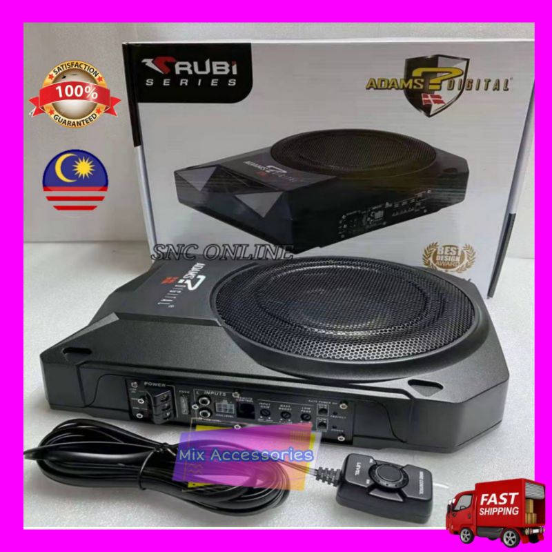 🔥ADAMS DIGITAL RUBI SERIES 10 INCH SUPER FLAT UNDER SEAT BASS PRO SL ACTIVE SUBWOOFER WITH ...