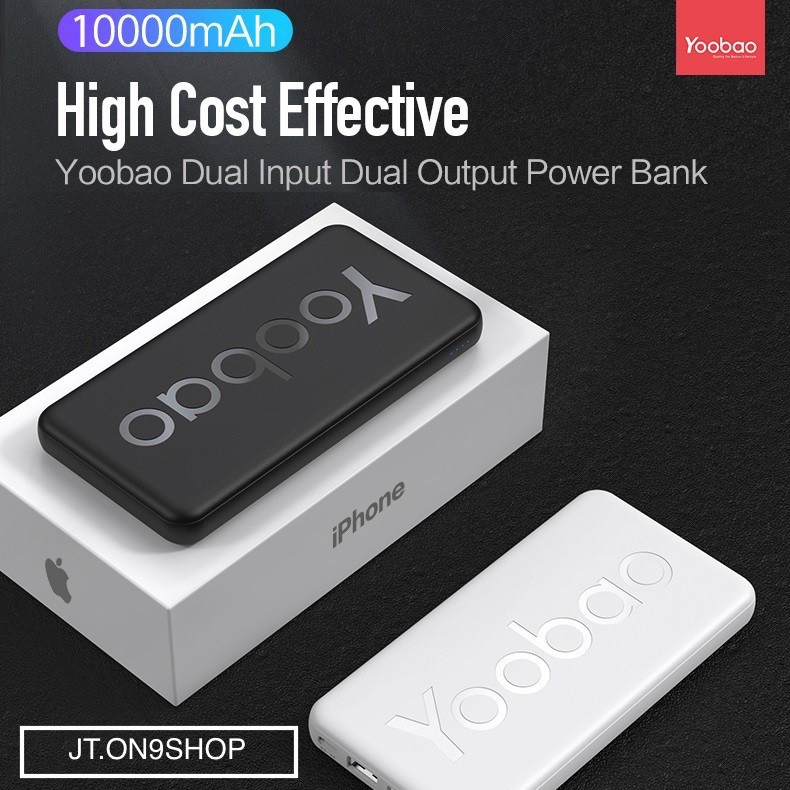 Yoobao 10000mAh Compact Portable Charger Dual Input Dual Output Slim ...