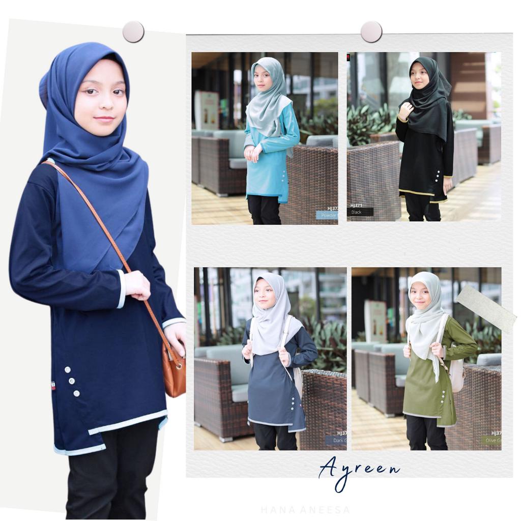 Tshirt Muslimah Junior Humaira Ayreen by HD | set sedondon ibu & anak ...