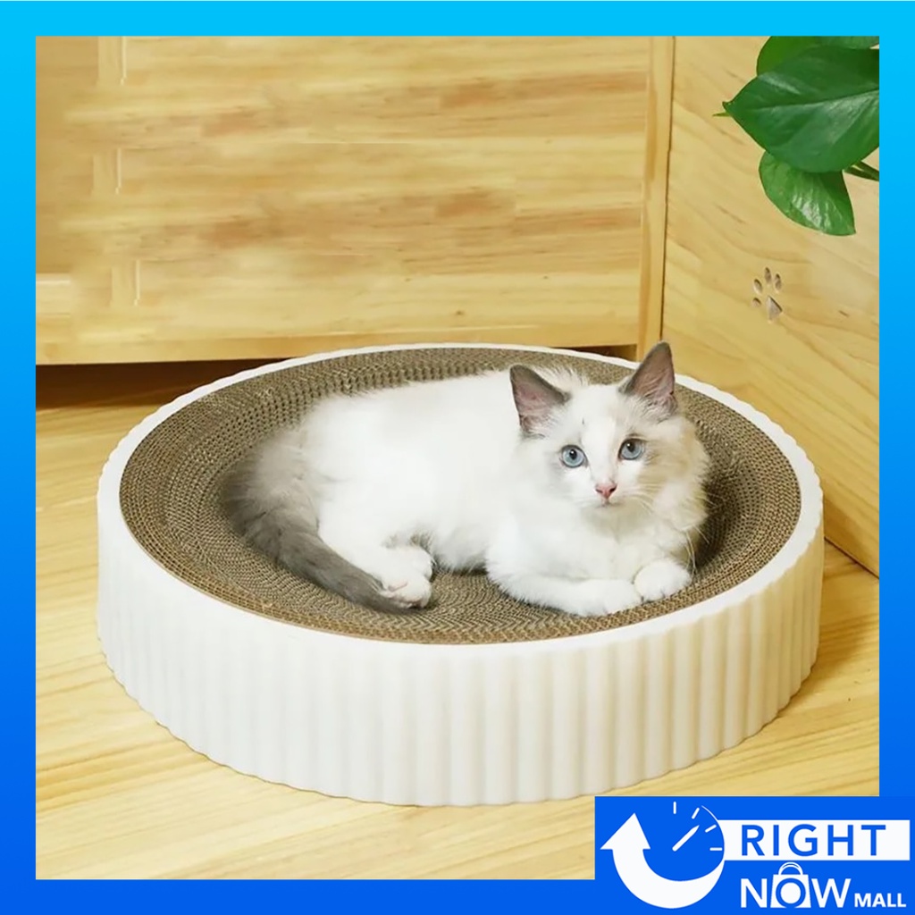 Rightnow🐾 Big Size XL Round Cat Scratcher Scratching Board Tempat Cakar ...