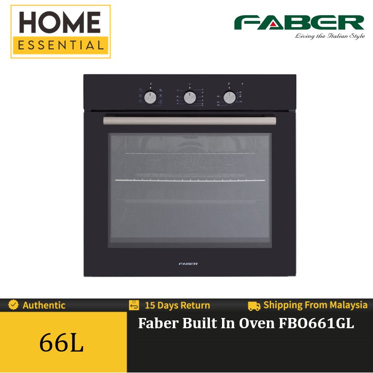 Faber Built-In 8 Functions Electric Oven Double Glass Door (66L) FBO ...