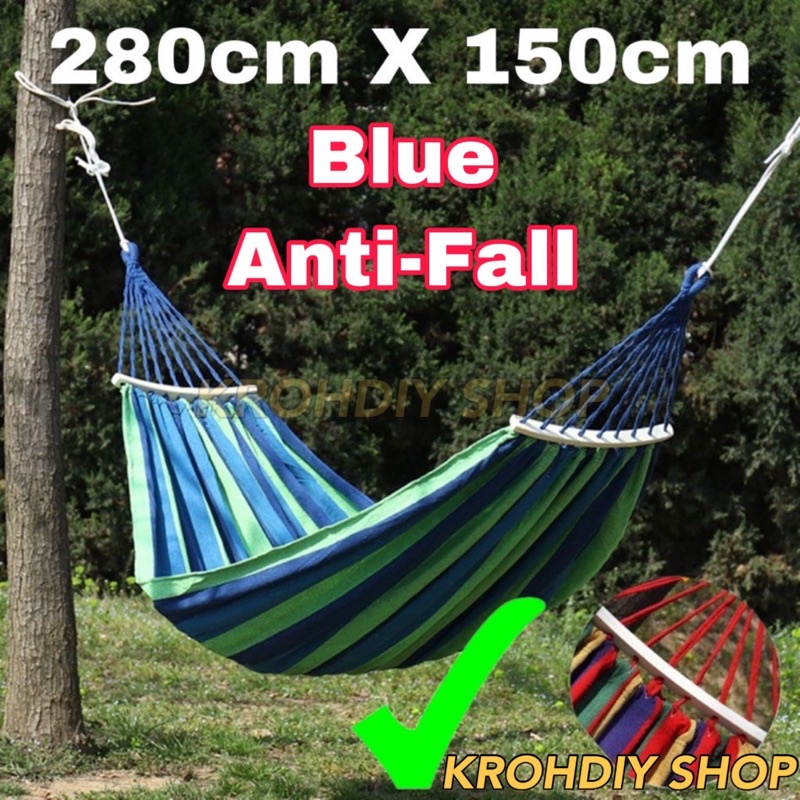 Buaian Gantung Portable Durable Comfortable Woven Nylon Rainbow Swing ...