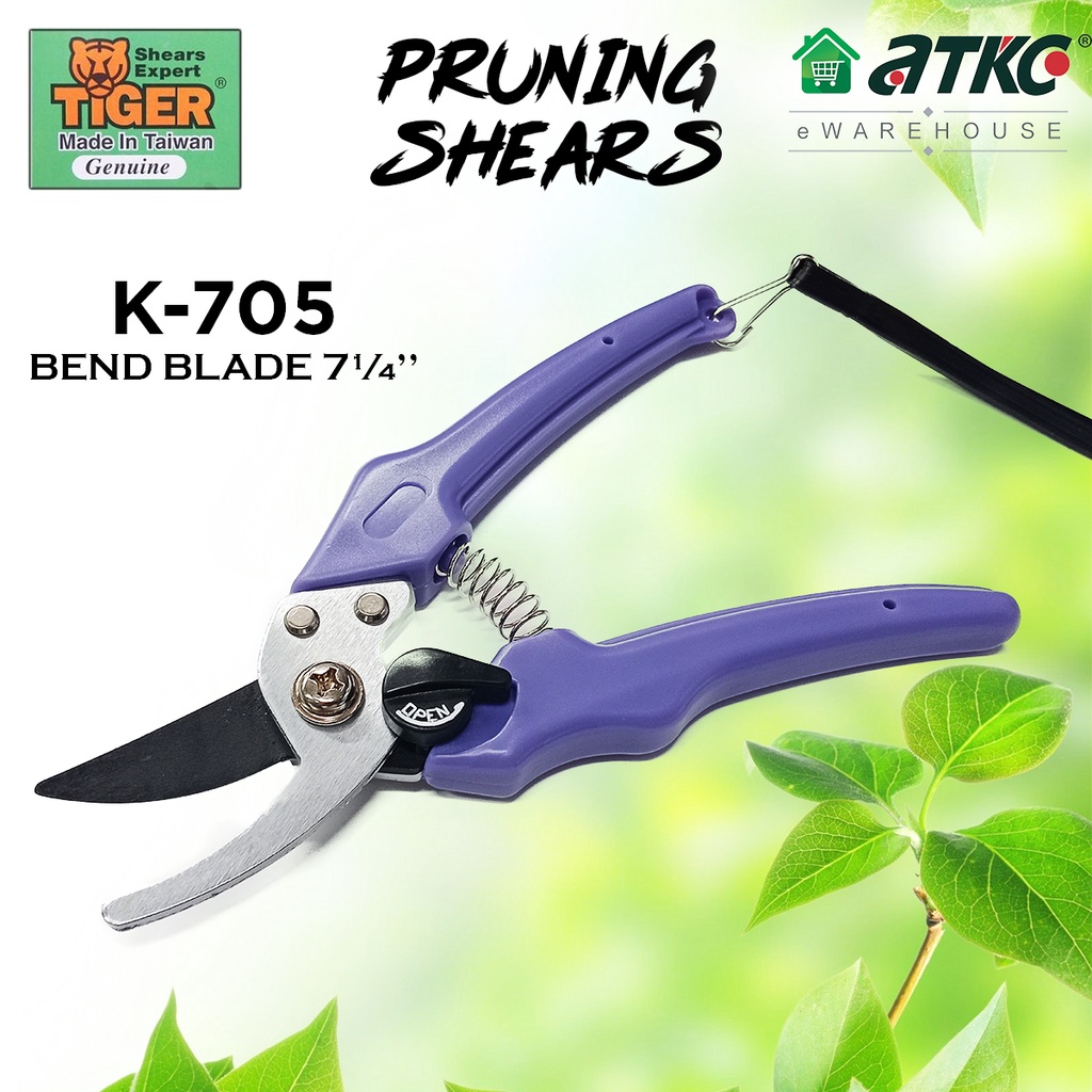 Tiger K-705 Bend Blade Pruner Gunting Pemangkasan 7 1/4" | Gunting Pokok | Shopee Malaysia