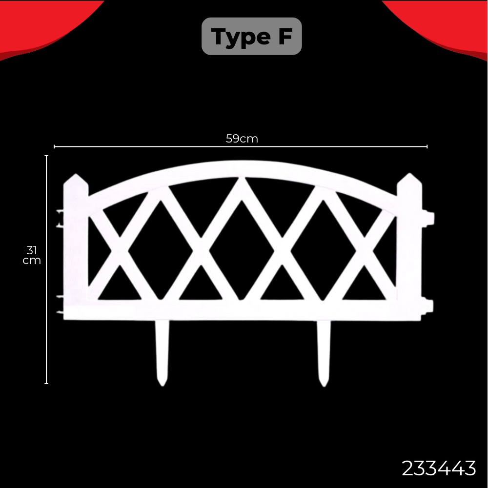 SUPERSAVE Garden Fence Decoration Outdoor Pagar Hiasan Taman PVC ...