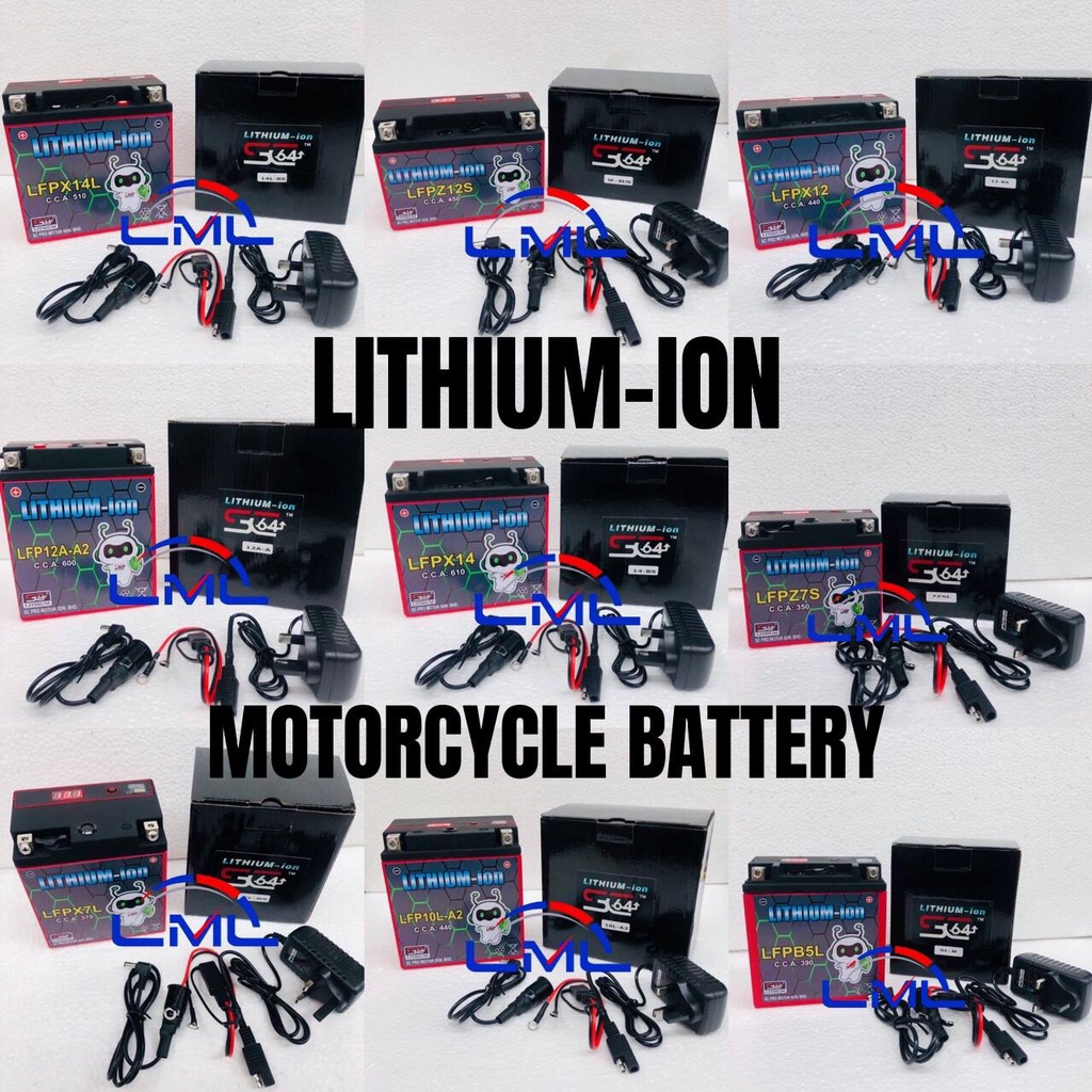 Sc64 Lithium Battery 1 Year Warranty Anti-Thief Y16 Y15 Lc135 Rs150 SYM ...