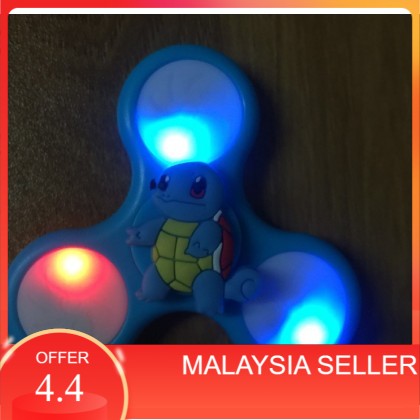 LED Cartoon Pokemon Squirtle Fidget Spinner with colourful Light ...