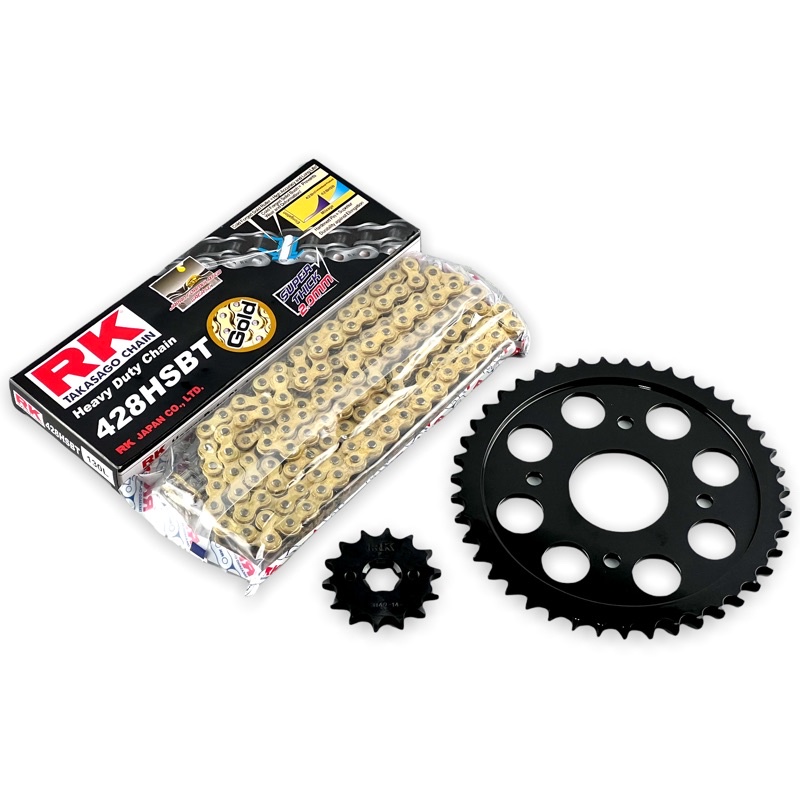 RK RACING CHAIN & SPROCKET RAIDER150 REBORN/ Fi/ COMBAT 428 BLACK ...