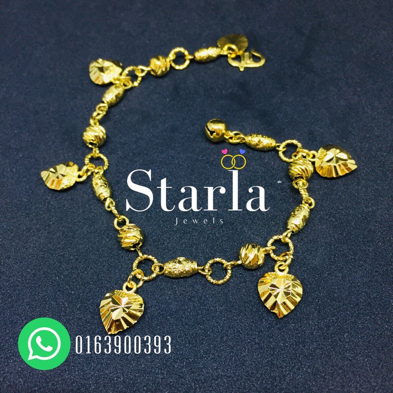 Rantai tangan love gantung | Exclusive design | Shopee Malaysia