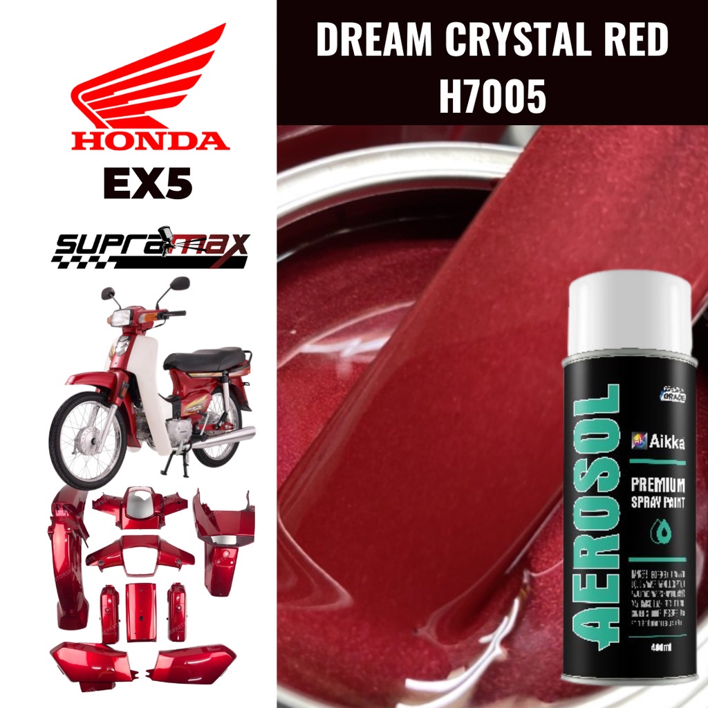 [HONDA EX5 RS Dream Crystal Red H7005 ] Cat Motor Aikka DIY Aerosol Cat ...