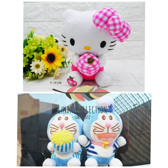 Hello Kitty Cop Glass Dolls, Doraemon Cop Dolls, Hello Kitty Car Glass ...