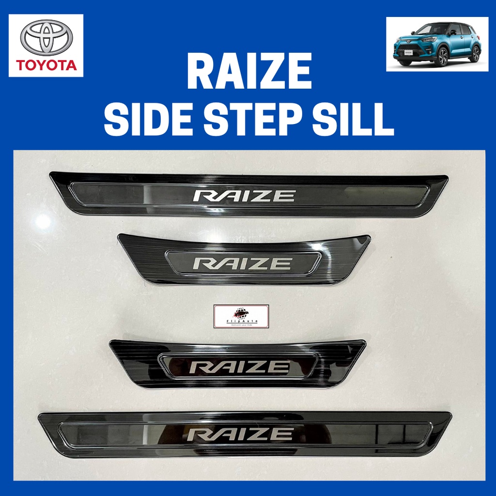 TOYOTA RAIZE Door Side Step Sill 2022-2024 - Black Titanium & Silver ...