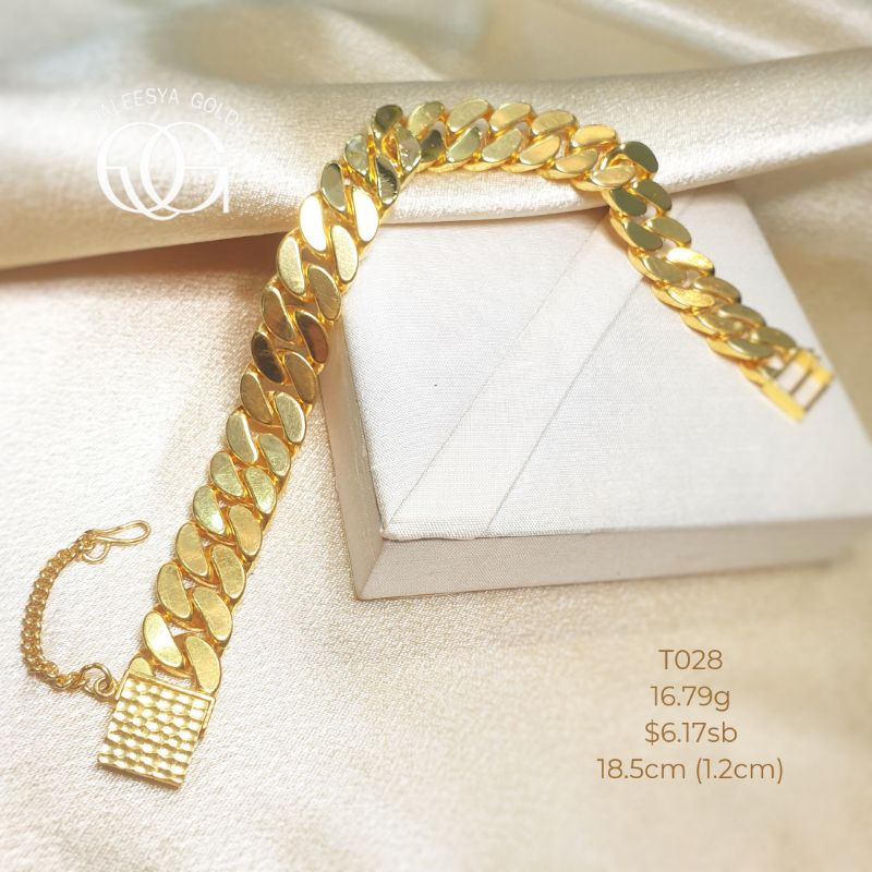 Rantai Tangan Benson Emas 916 | 916 Gold Benson Bracelet | Shopee Malaysia