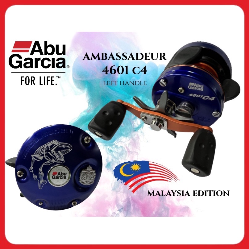 Abu Garcia Ambassadeur 4601 C4 Malaysia Edition Round Casting Fishing Reel (Left Handed ...