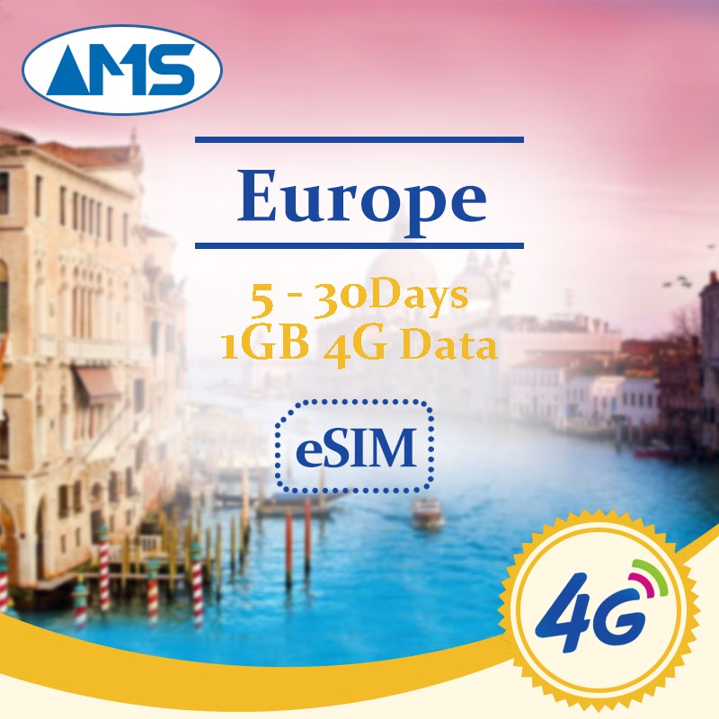【eSIM】【Europe (51 Countries)】【5-30 Days 1GB 4G Data】High Speed Travel Prepaid (UK,France,Germany ...