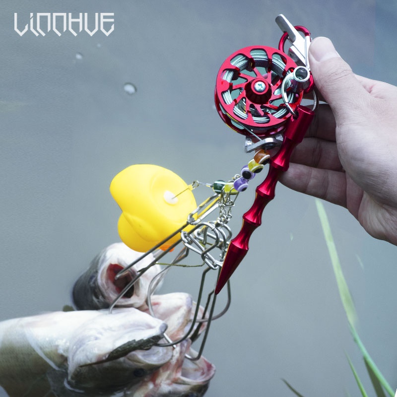 ALL 7 Snaps Fishing Lock Buckle With Fly Reel Yellow Duck Stainless ...