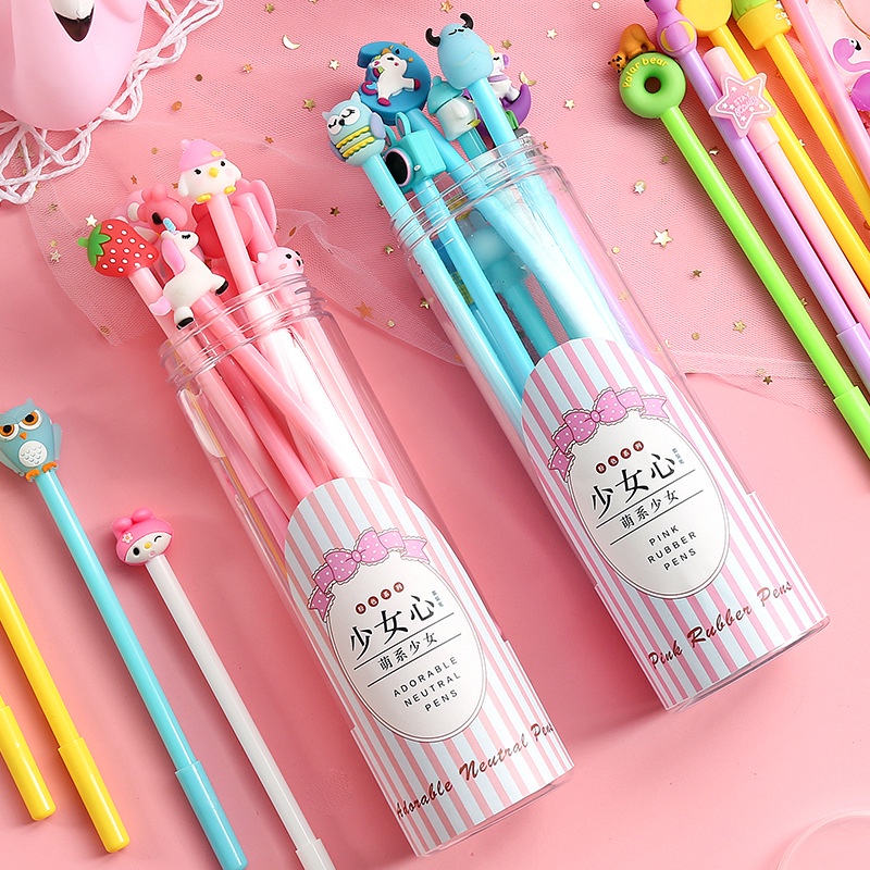 Kensho Bensia Pen Imported Cute Character Rubber Topper / Unicorn Pen ...