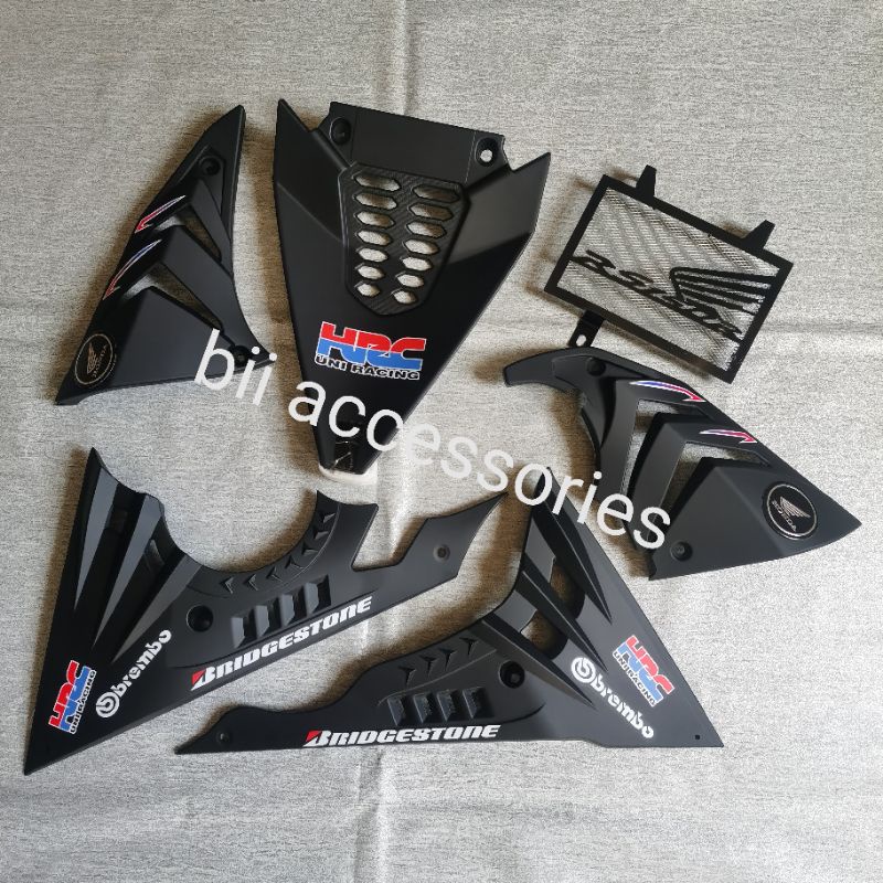 🔥RS150 set Package 4 in 1-V1/V2🔥Bellypat black+Engine cover black ...