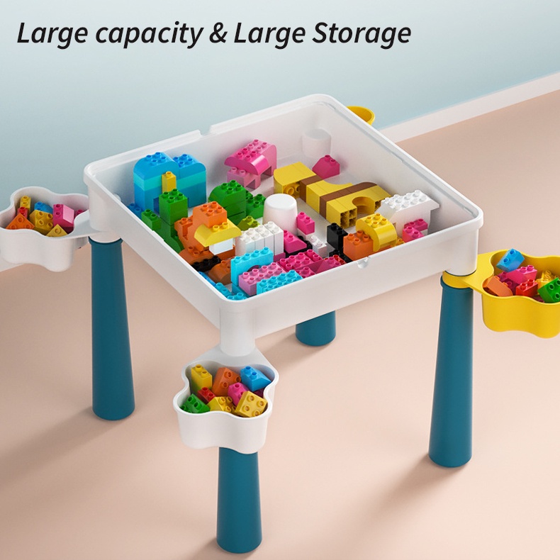 [Little B House] Large Kids Multi-Function Table Building Blocks ...