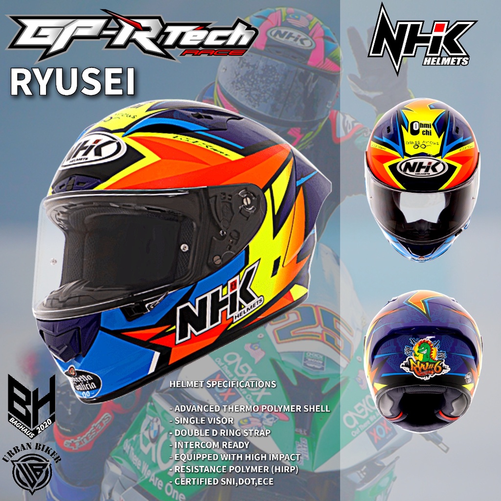 HELMET NHK RYUSEI / NHK HELMET / NHK FULL FACE / NHK FULLFACE/ NHK GP-R ...