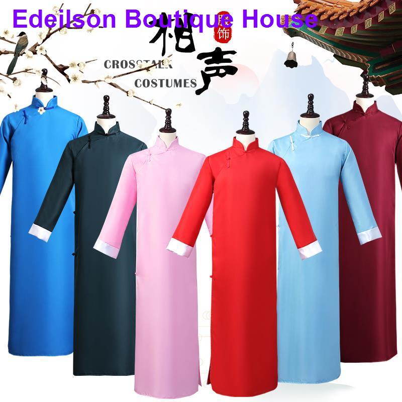 Crosstalk Deyun Huafu Chinese traditional retro Tang suit ethnic long ...