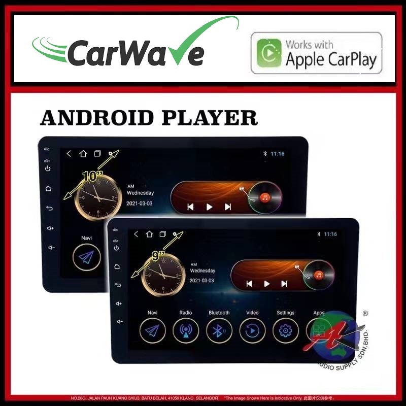Carplay 10 inch Android Car Player with Wired and Wireless Apple ...