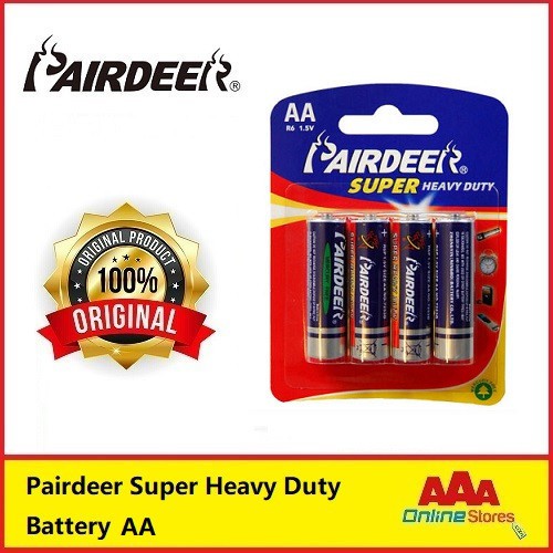 [Original] Pairdeer Super Heavy Duty Battery 1.5V AAA / AA X 4 PCS ...