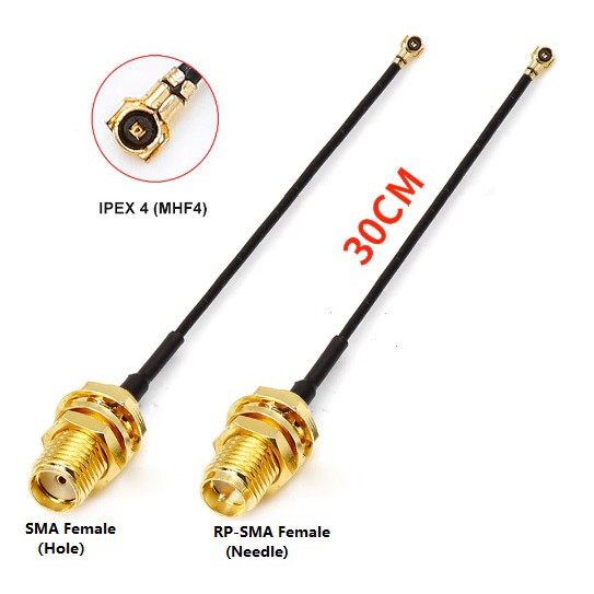 IPEX4 to SMA Female MHF4 RF Pigtail Cable Antenna Cord for M.2 NGFF ...