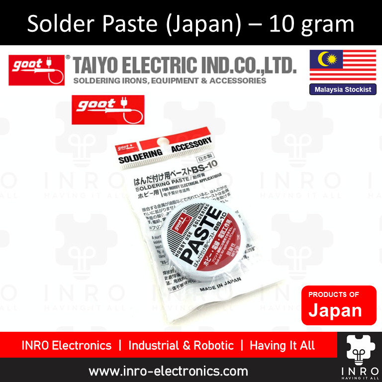 Solder Paste, Goot BS-10 (Japan) | Shopee Malaysia
