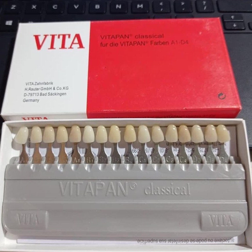 Vita Pan Teeth Color Chart, used in dentistry, 16-color palette ...