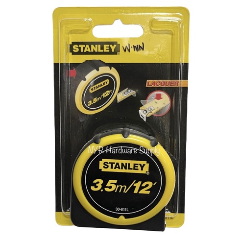 Stanley Measuring Tape 3.5mtr 5mtr 8mtr Powerlock & Tylon Black Chrome ...