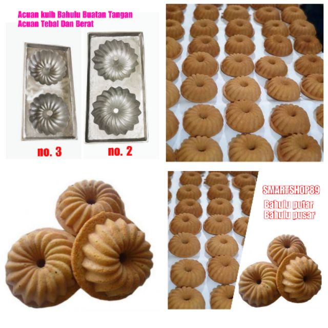 Acuan Kuih Bahulu/Jelly mould /Bahulu mould Aluminium ( putar/pusing ...