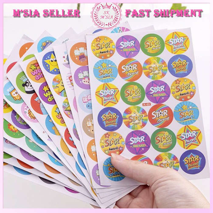 Student Reward Stickers For School Teachers and Students Star Award and ...