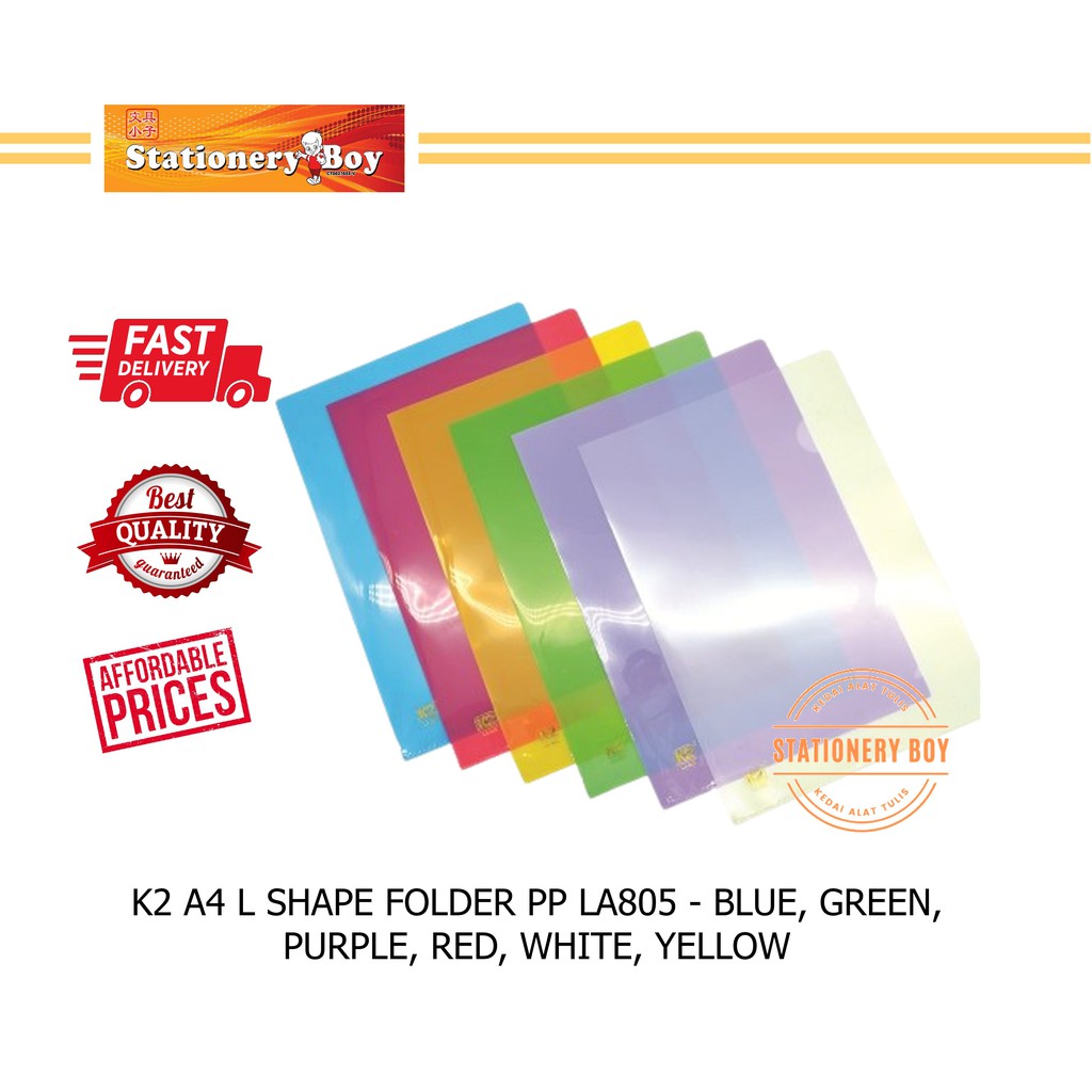 K2 LA805 PP A4 L Shape Folder / Folder Kertas | Shopee Malaysia