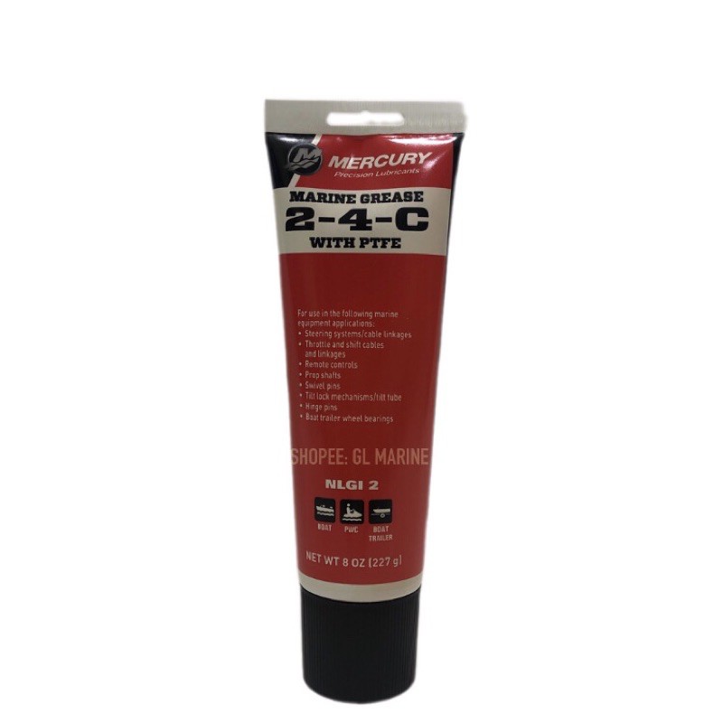 MERCURY MARINE GREASE 2-4-C WITH PTFE 802859A 227G FOR MARINE OUTBOARD ...