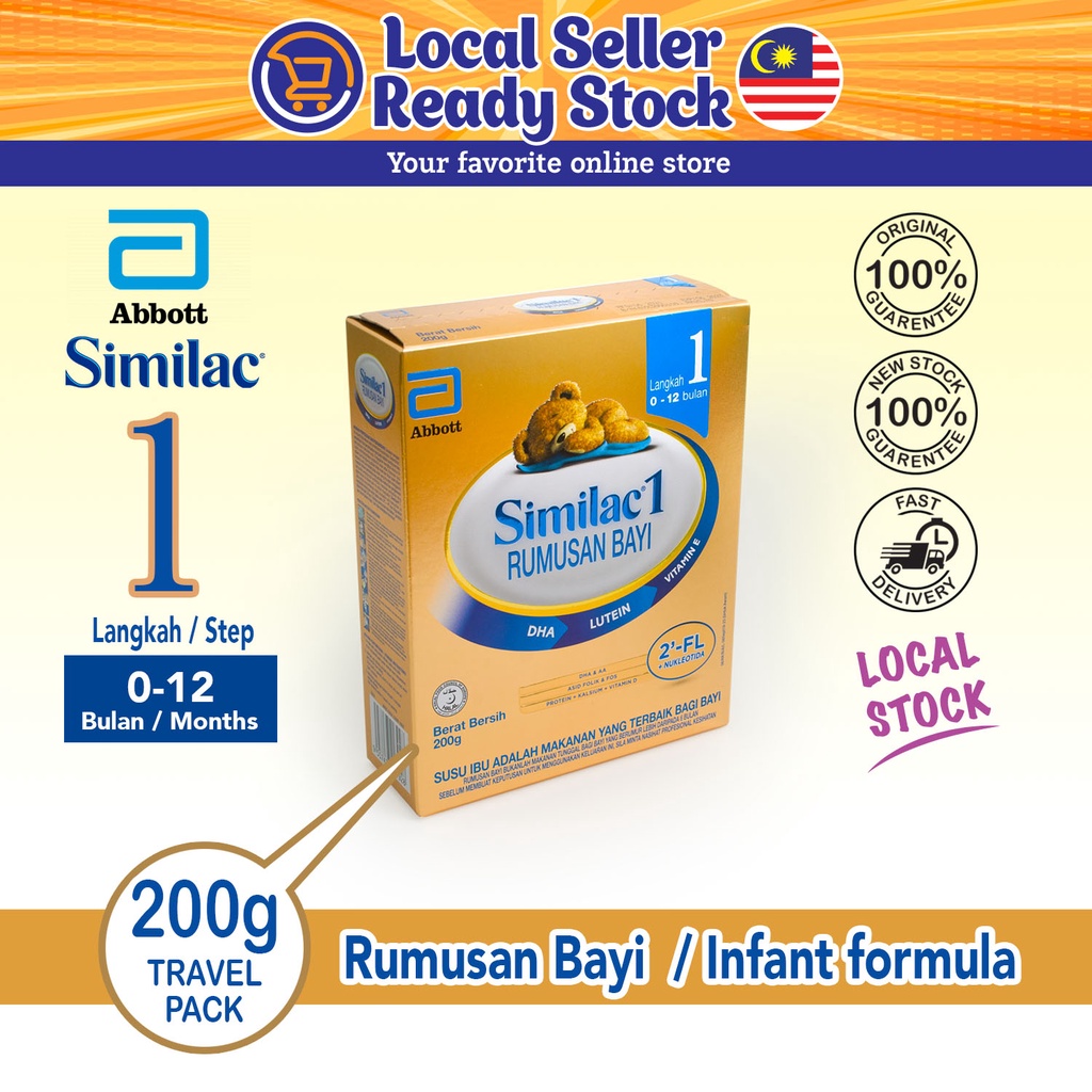 [Abbott] Similac 1 Rumusan Bayi / Langkah 1 / Step 1 / 200g travel pack | Shopee Malaysia