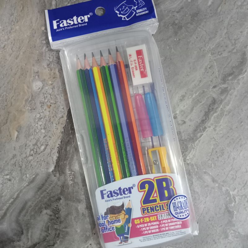 2B PENCIL SET (FASTER) | Shopee Malaysia