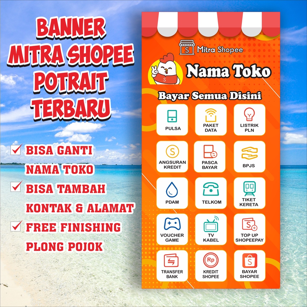 Latest SHOPEE Portrait Partner BANNER (FREE EDIT) | Shopee Malaysia