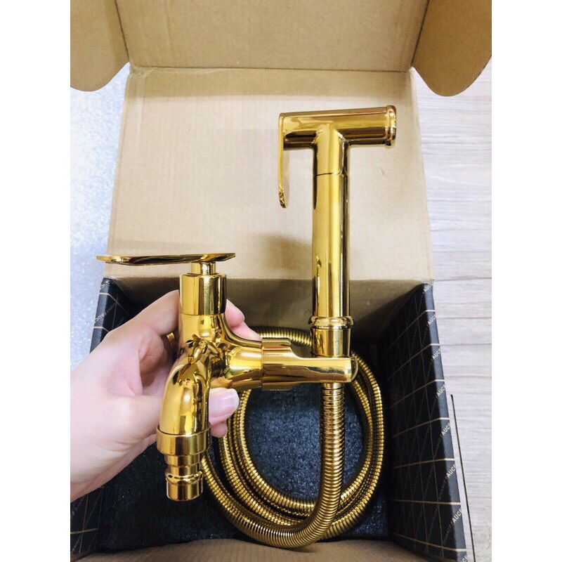 Gold Colour Series Two Way Tap with Bidet Spray Full Set (READY STOCK ...