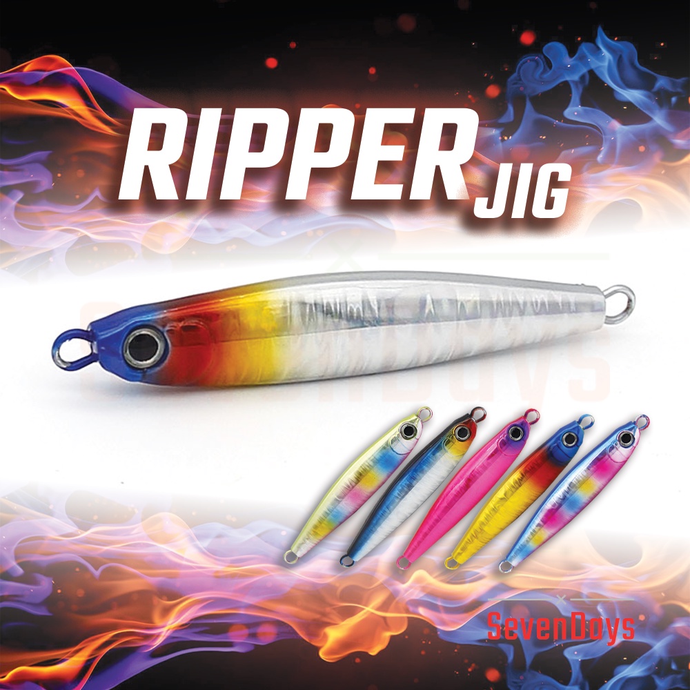 Ripper Jig 45g/60g/80g Fishing Metal Lead Jig Lure Ikan Bilis Laser ...