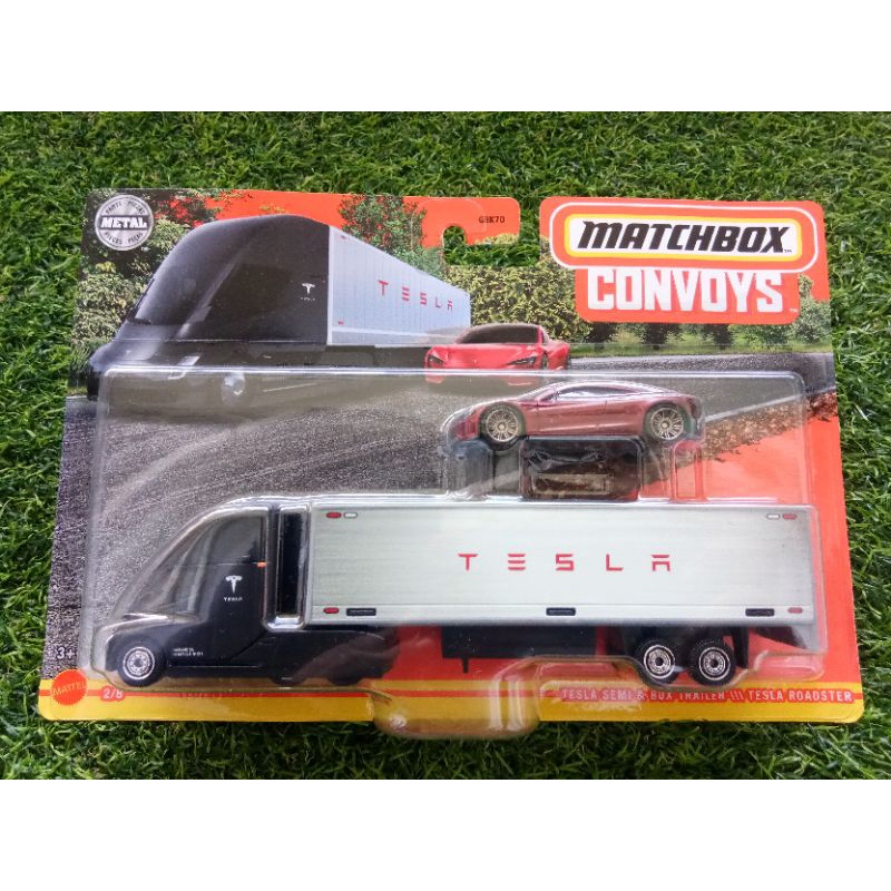 MATCHBOX CONVOYS TESLA SEMI & BOX TRAILER TESLA ROADSTER | Shopee Malaysia