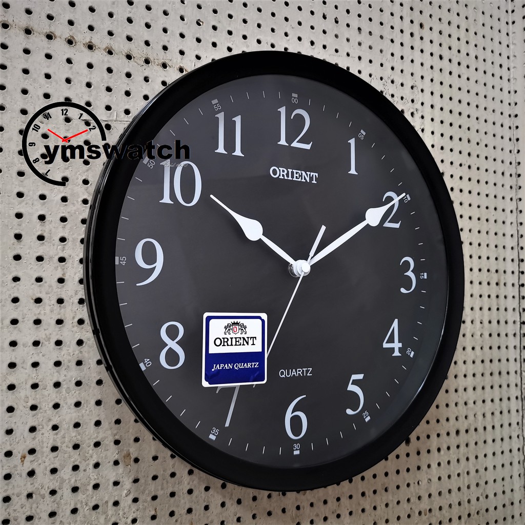 Orient Wall Clock OD350 Black Frame Black Dial Japan Movement Jam ...
