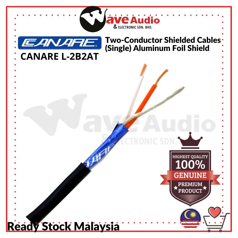 CANARE L-2B2AT Two-Conductor Shielded Cables (Single) Aluminum Foil ...