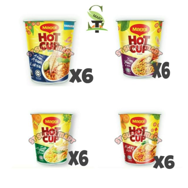 MAGGI Hot Cup 4 Flavour (6 CUPS) | Shopee Malaysia